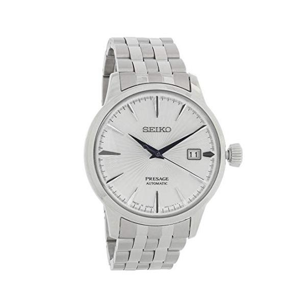 腕時計 セイコー メンズ SRPB77 SEIKO SRPB77 Automatic Watch for Men - Presage Cocktail Time - Patterned Silver Dial with Gloss Fini...