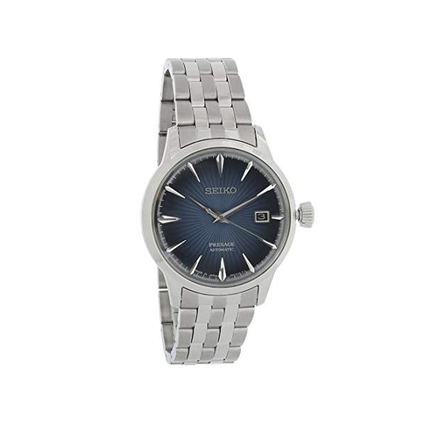 腕時計 セイコー メンズ SRPB41 Seiko SRPB41 Automatic Watch for Men - Presage Cocktail Time - Patterned Blue Dial with Date Calenda...