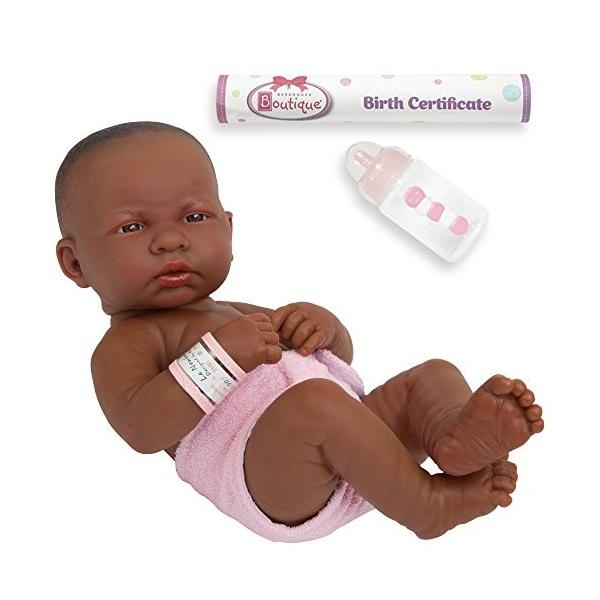 ジェーシートイズ 赤ちゃん おままごと ベビー人形 18507 JC Toys - La Newborn First Day African American| Anatomically Correct Real Girl Baby Dol...