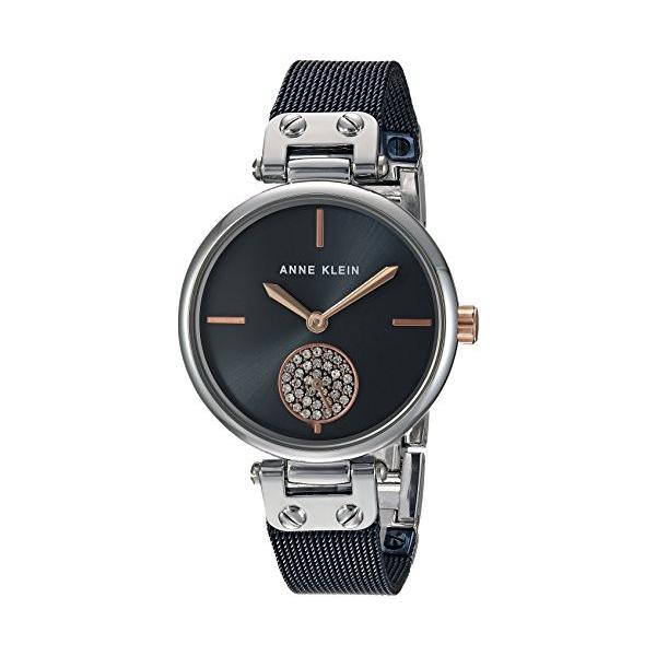 腕時計 アンクライン レディース  AK/3001BLRT Anne Klein Women's Premium Crystal Accented Silver-Tone and Blue Mesh Bracelet Watch海外限定品を...