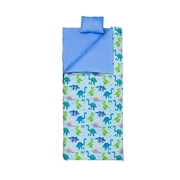 アウトドア キャンプ スリーピングバッグ アメリカ 17408 Wildkin Kids Sleeping Bags for Boys and Girls, Measures 57 x 30 x 1.5 Inches, Cotton Ble...