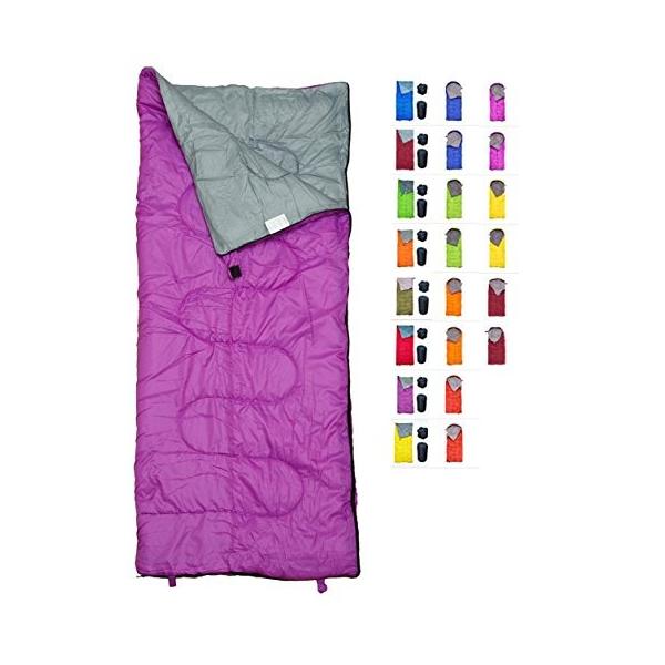 アウトドア キャンプ スリーピングバッグ アメリカ RCSB Lightweight Violet/Purple Sleeping Bag by RevalCamp. Indoor &amp; Outdoor use. Great for ...