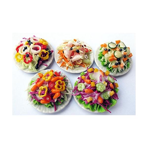 1/6ドール 12インチドール 27センチドール ドールハウス・家具 きせかえ人形 ファッションドール 日本未発売 DH0018 5 Assorted Chef Salad with Plate for Dollhouse Miniatur...