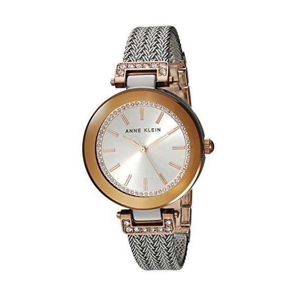 腕時計 アンクライン レディース  AK/1907SVRT Anne Klein Women's Premium Crystal Accented Rose Gold-Tone and Silver-Tone Mesh Bracelet W...