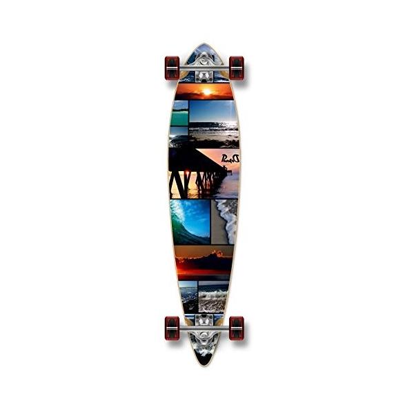ロングスケートボード スケボー 海外モデル 直輸入 01060P-Seaside-40" Yocaher Seaside Complete Pintail Skateboards Longboard Cruiser w/Black Wido...