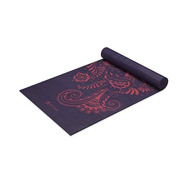 ヨガマット フィットネス 05-62892 Gaiam Yoga Mat Premium Print Extra Thick Non Slip Exercise &amp; Fitness Mat for All Types of Yoga...