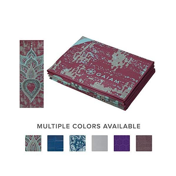 ヨガマット フィットネス 05-62672 Gaiam Yoga Mat Folding Travel Fitness &amp; Exercise | Foldable for All Types of Yoga, Pilates Flo...