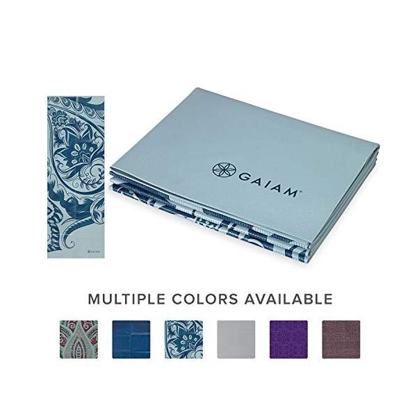 ヨガマット フィットネス 05-62625 Gaiam Yoga Mat Folding Travel Fitness &amp; Exercise Mat | Foldable Yoga Mat for All Types of Yoga...