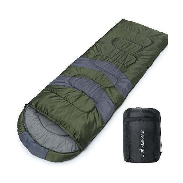 アウトドア キャンプ スリーピングバッグ アメリカ SSBagGreen MalloMe Sleeping Bags for Adults Cold Weather &amp; Warm - Backpacking Camping Slee...