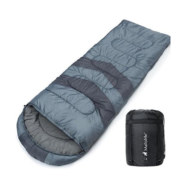 アウトドア キャンプ スリーピングバッグ アメリカ SSBag-grey MalloMe Sleeping Bags for Adults Cold Weather &amp; Warm - Backpacking Camping Slee...