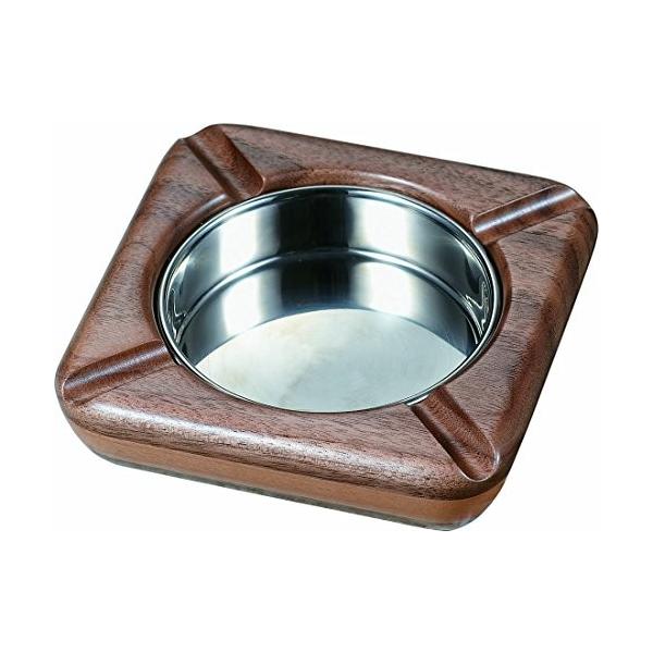 灰皿 海外モデル アメリカ 輸入物 VASH850 Visol Products VASH850 Laurel Square Cigarette Ashtray, Natural Maple Wood and Walnut海外限定品を迅速輸...