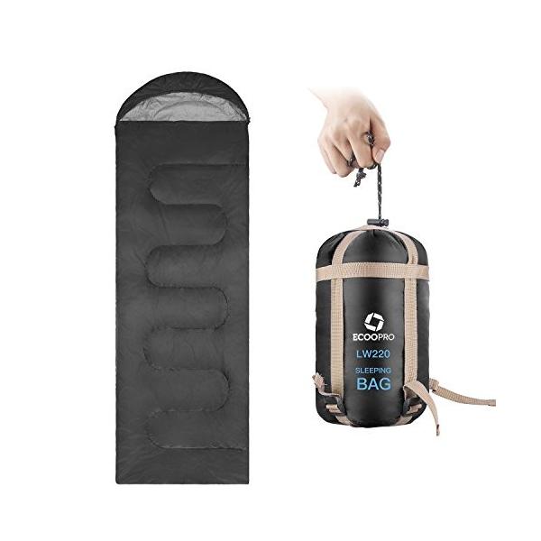 アウトドア キャンプ スリーピングバッグ アメリカ SW-SLB-05BK ECOOPRO Warm Weather Sleeping Bag - Portable, Waterproof, Compact Lightweight, Com...