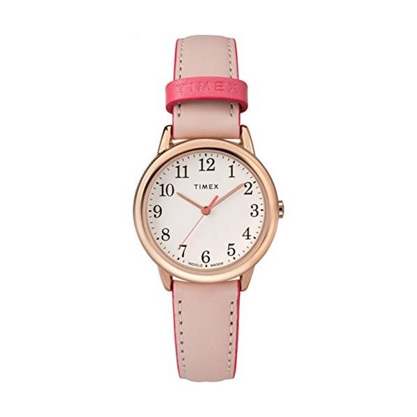 腕時計 タイメックス レディース TW2R62800 Timex Women's Easy Reader 30mm Watch ? Rose Gold-Tone Case Cream Dial with Bright Pink Leathe...