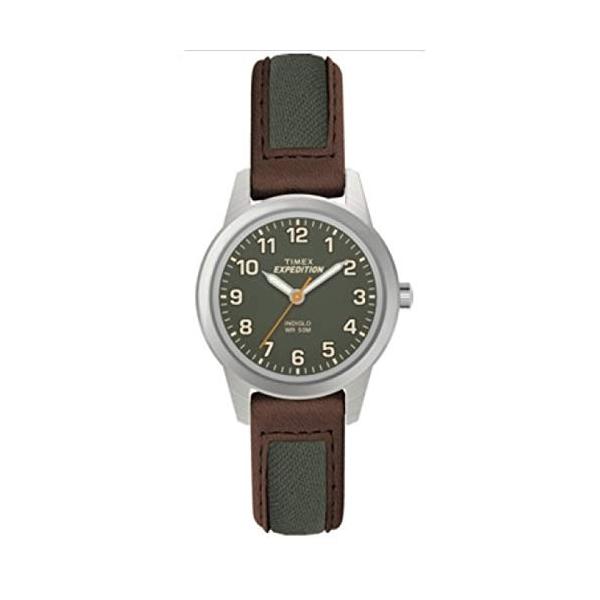 腕時計 タイメックス レディース TW4B12000 Timex Women's TW4B12000 Expedition Field Mini Brown/Green Nylon/Leather Strap Watch海外限定品を迅速輸入...