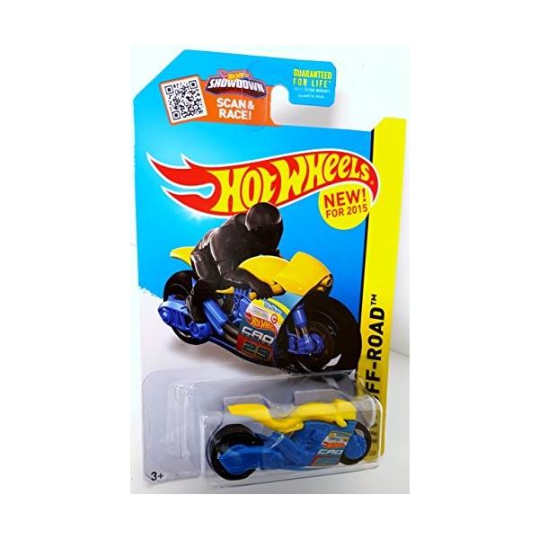 ホットウィール マテル ミニカー ホットウイール CFL23 Hot Wheels HW Off-raod 83/250 Street Stealth Blue &amp; Yellow Motorcycle HW Moto 2015海外限...