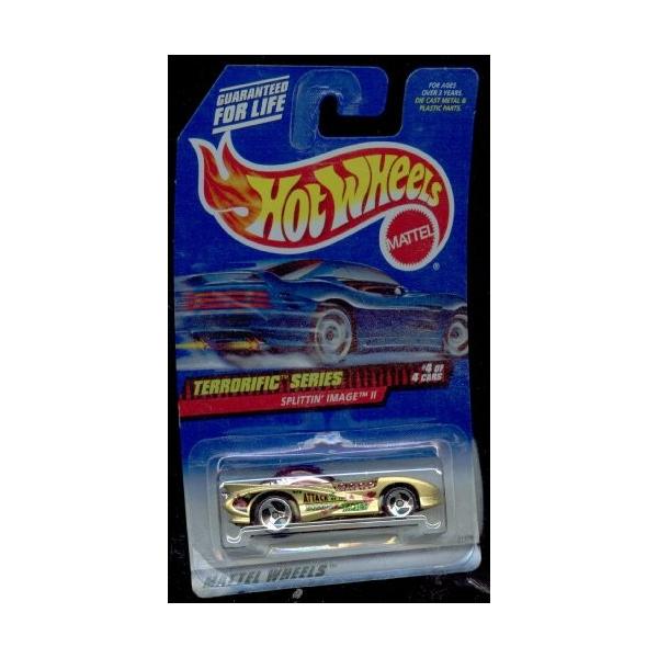 ホットウィール マテル ミニカー ホットウイール  Hot Wheels Mattel 1999 1:64 Scale Terrorific Series Gold Splittin Image II Die Cast Car 4/4 #9...