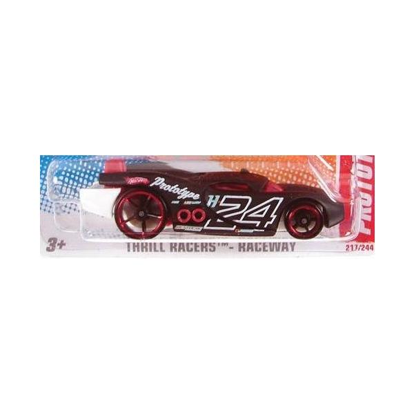 ホットウィール マテル ミニカー ホットウイール  Hot Wheels 2011 Black Thrill Racers - Raceway #1/6 Prototype H-24 Collectible 1:64 Scale Car 2...