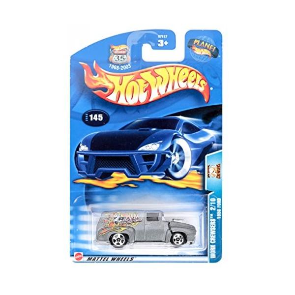 ホットウィール マテル ミニカー ホットウイール 57117 Hot Wheels Mattel 2003 1:64 Scale Silver Work Crewsers 1956 Ford Die Cast Car #145海外限定品を迅...