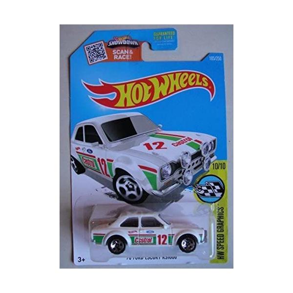ホットウィール マテル ミニカー ホットウイール DHX59 HOT WHEELS HW SPEED GRAPHICS 10/10 WHITE '70 FORD ESCORT RS1600 185/250 SHOWDOWN SCAN &am...