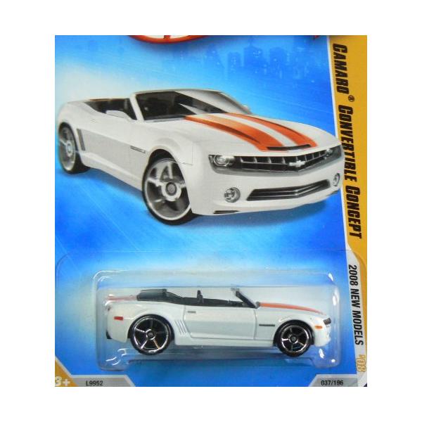 ホットウィール マテル ミニカー ホットウイール 1 2008 Hot Wheels New Models White Camaro Convertible Concept w/ OH5SPs #37/196 (37of 40) 1:64 ...