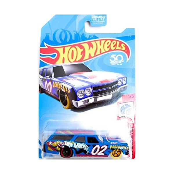 ホットウィール Hot Wheels 2018HWデアデビルズ '70シェベルSSワゴン ブルー 1:64スケールのダイキャスト車両ホットウィール マテル ミニカー ホットウイール 43224-2044 Hot Wheels 2018 HW...