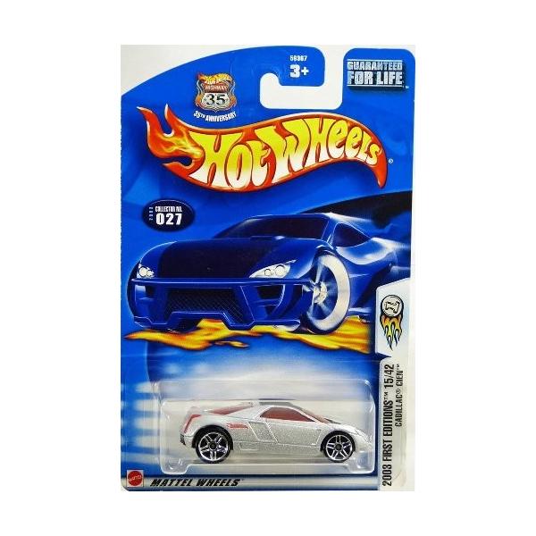 ホットウィール マテル ミニカー ホットウイール 56367 Mattel Hot Wheels 2003 First Editions 1:64 Scale Silver Cadillac Cien Die Cast Car #027海外...