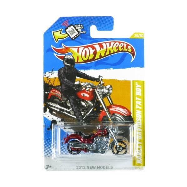 ホットウィール マテル ミニカー ホットウイール HW_2012_R_FAT Hot Wheels 2012 New Models Harley Davidson Fat Boy Motorcycle Bike Red海外限定品を迅速輸入！...