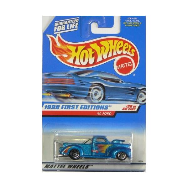 ホットウィール マテル ミニカー ホットウイール FBA_18674 Hot Wheels - 1998 First Editions - 1940 Ford Pickup - Die Cast - #20 of 40 Cars - Blu...