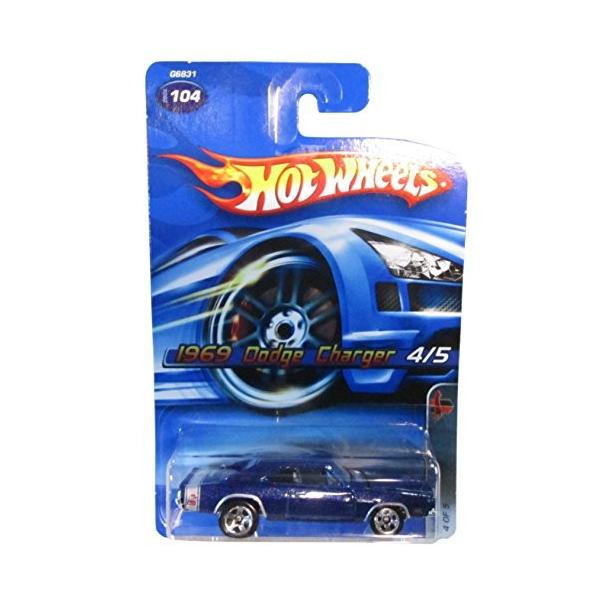 ホットウィール Hot Wheels 1969ダッジ・チャージャー 4/5 #104 ブルー Dodge Charger ビークル ミニカーホットウィール マテル ミニカー ホットウイール 43224-4387 Mattel Hot Whe...