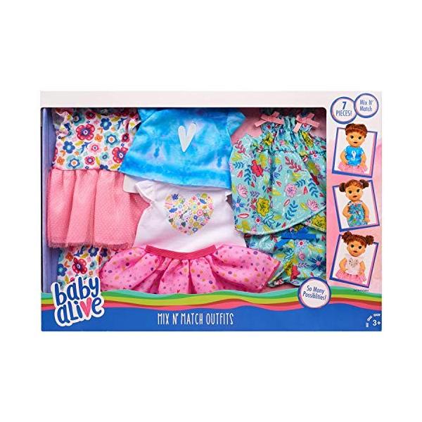 ベビーアライブ 着せ替え衣装セット 7枚 12-14インチドール用 75162（人形本体は含まれません） 75162 海外限定品を迅速輸入！5〜15営業日にて発送します。商品名：Baby Alive Mix N' Match Outfit ...