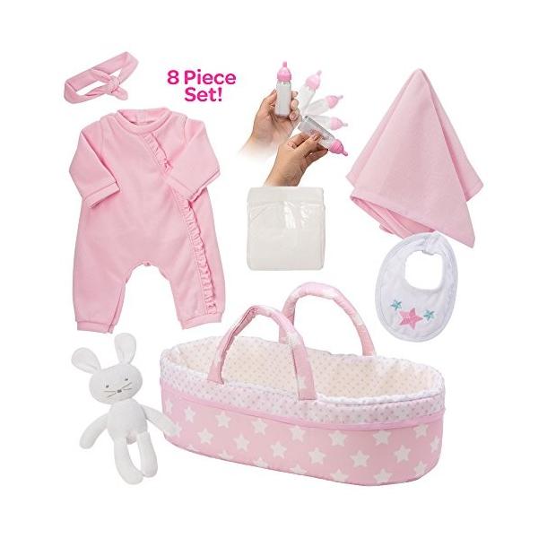 アドラ 赤ちゃん人形 ベビー人形 リアル 2181210 Adora Adoption Babies Essentials, 8-Piece Adoption Baby Doll Accessories and Bunny Toy incl...