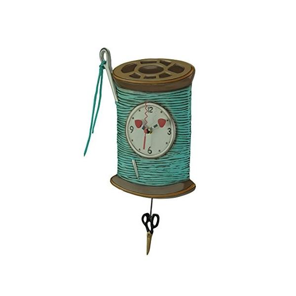 壁掛け時計 振り子時計 インテリア 海外モデル アメリカ 輸入物 P1810 Allen Designs "Needle &amp; Thread" Whimsical Sewing Pendulum Wall Clock海外限定品を迅速輸...