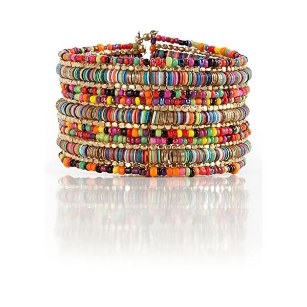 SPUNKYsoul ブレスレット アクセサリー ブランド かわいい おしゃれ  Multi-color-braclet SPUNKYsoul Bohemian Multi-Colored Sequin Gold Cuff Bracelet...
