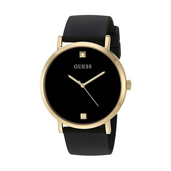 腕時計 ゲス GUESS メンズ U1264G1 GUESS Men's Stainless Steel Japanese Quartz Watch with Silicone Strap, Black, 22 (Model: U1264G...