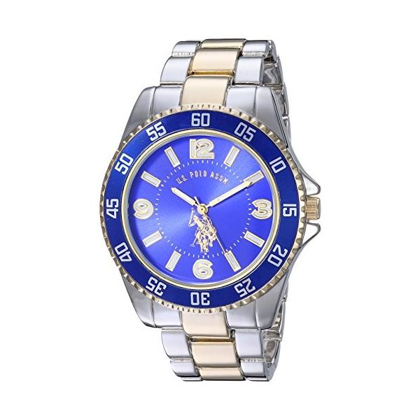 腕時計 ユーエスポロアッスン メンズ USC80514 U.S. Polo Assn. Men's Two-Toned, Royal Blue Dial, Automatic Quartz Metal/Alloy Fold-Over-Cla...