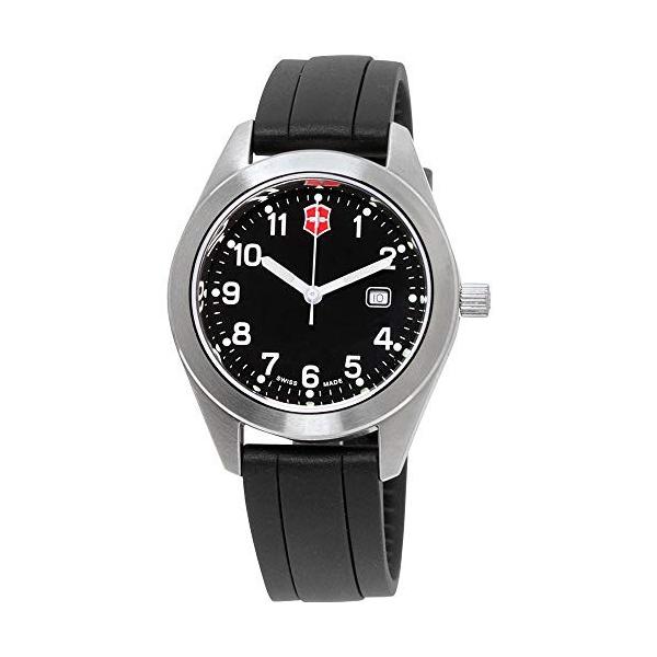 腕時計 ビクトリノックス スイス レディース，ウィメンズ 26033.CB Victorinox Garrison Black Dial Silicone Strap Ladies Watch 26033CB海外限定品を迅速輸入！5〜15営...