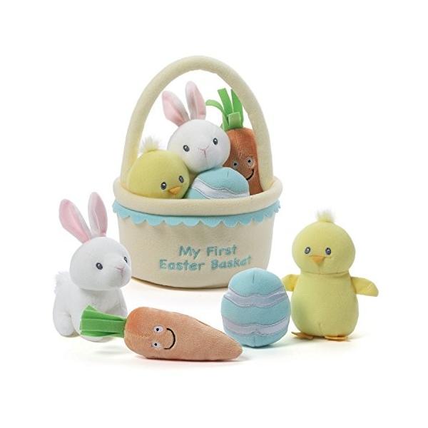 ガンド GUND ぬいぐるみ リアル お世話 かわいい 6049027 GUND Baby My First Easter Basket 5-Piece Plush Playset with Rattle, Squeaker &amp; C...