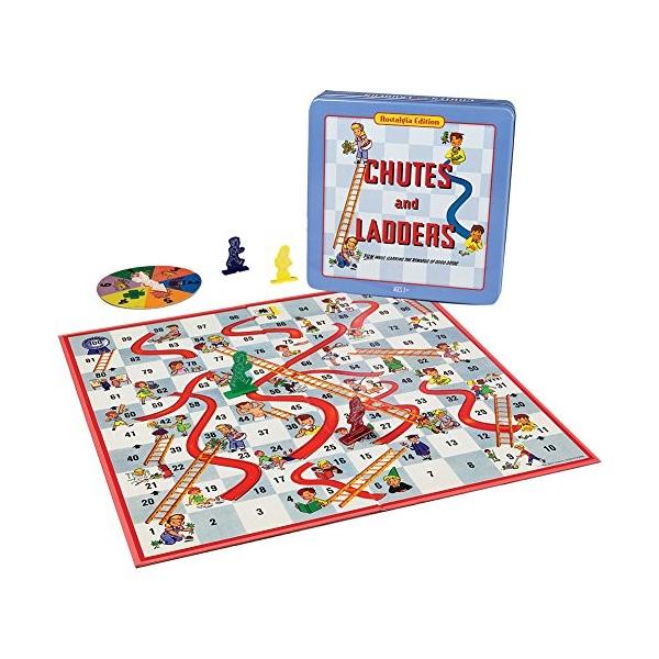 ボードゲーム 英語 アメリカ 海外ゲーム B0065MNS5G WS Game Company Chutes and Ladders Nostalgia Edition Board Game in Collectible Tin海外限定品を...