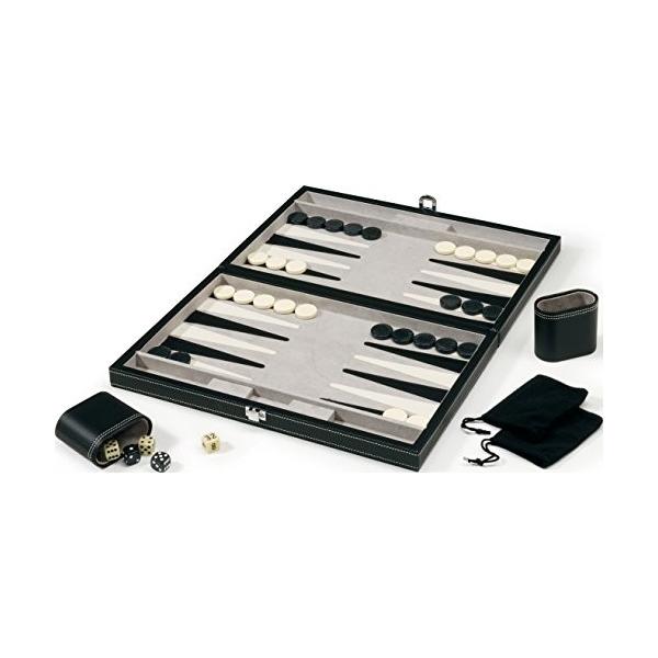 バックギャモン ボードゲームセット 15インチ 金属製の留め金が付いたレザーレット収納ケースボードゲーム 英語 アメリカ 海外ゲーム 55-0619 Mainstreet Classics by GLD Products 15-Inch B...