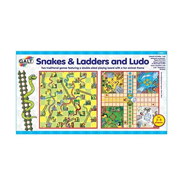 ボードゲーム 英語 アメリカ 海外ゲーム A0528E Galt Toys, Snakes &amp; Ladders and Ludo, Classic Family Board Game, Ages 3 Years Plus, 2-4 ...