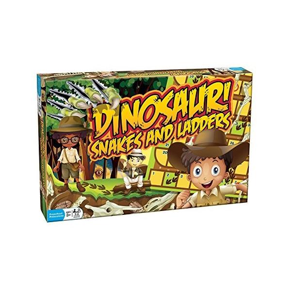 ボードゲーム 英語 アメリカ 海外ゲーム COBBLE HILL Dinosaur Snakes and Ladders Preschool Game - No Reading Required - Early Learning Basic...