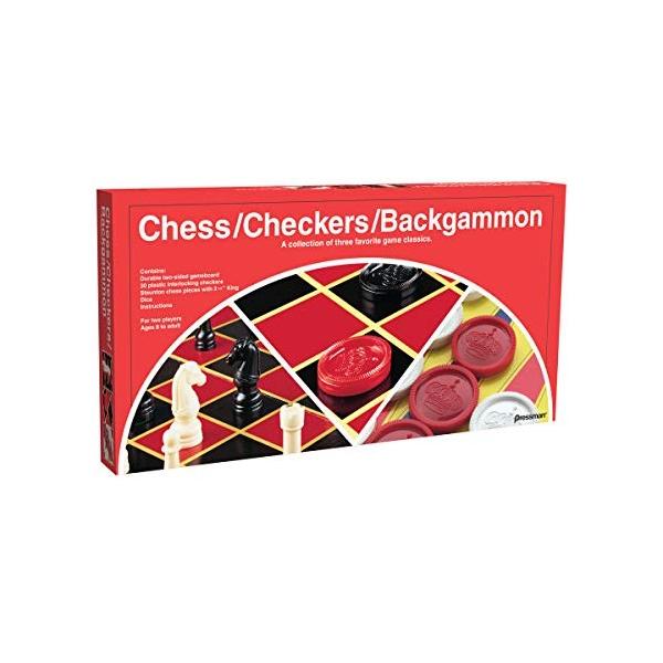 チェッカーズ チェス バックギャモン ３つのゲーム ボードゲーム 英語 アメリカ 海外ゲーム 1113 Pressman Chess / Checkers / Backgammon - 3 Games in One with Full Si...