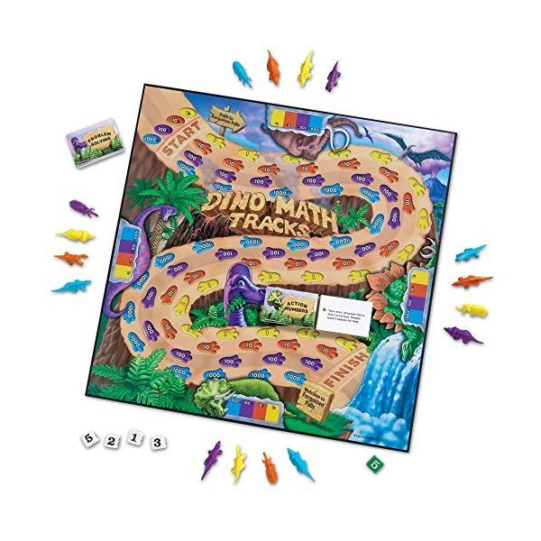 ボードゲーム 英語 アメリカ 海外ゲーム LER0712 Learning Resources Dino Math Tracks Game - Ages 6+ Addition and Subtraction Dinosaur Game, ...