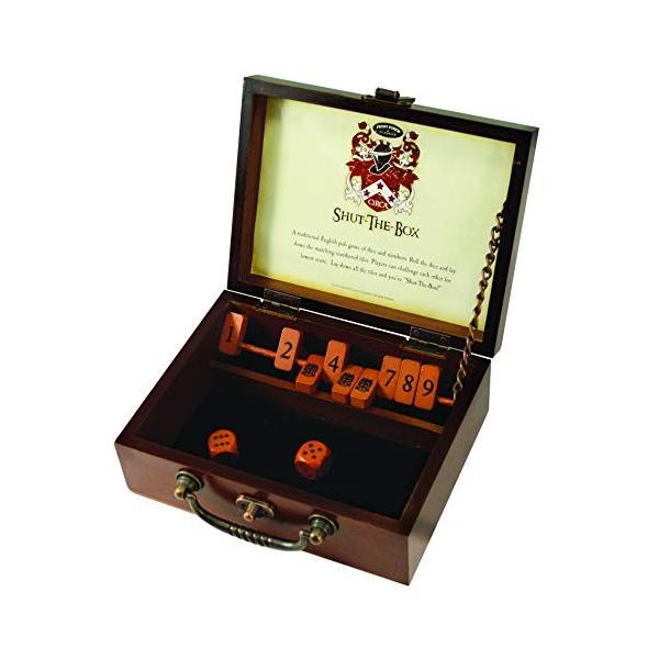 ボードゲーム 英語 アメリカ 海外ゲーム 53501RC Front Porch Classics | Circa Shut the Box, Wooden 9 Number Dice Game with Case for Travel, ...