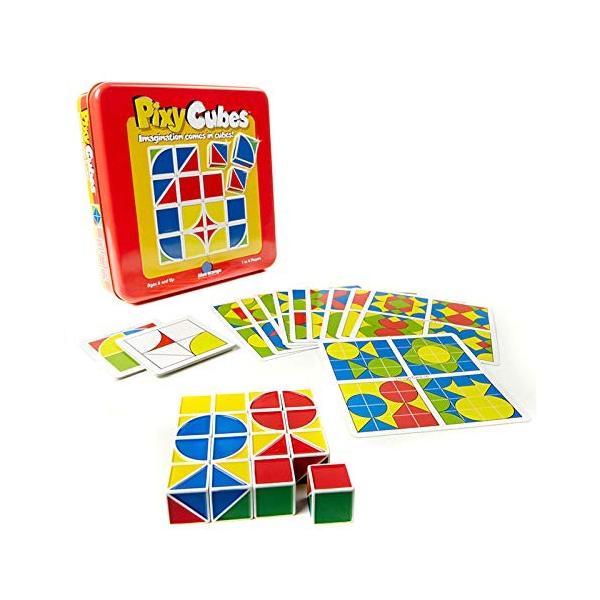 ボードゲーム 英語 アメリカ 海外ゲーム 00430 Pixy Cubes Matching Pattern Design Game Speed or Memory Rules with Cubes in Tin Box by Blue O...