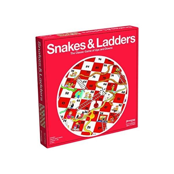 ボードゲーム 英語 アメリカ 海外ゲーム 1911-06 Pressman Snakes &amp; Ladders Game, 2-4 Players, Ages 4 &amp; Up, 5"海外限定品を迅速輸入！5〜15営業日にて発送し...