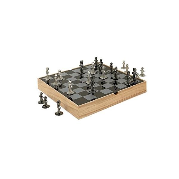 ボードゲーム 英語 アメリカ 海外ゲーム 1005304-390 Umbra Buddy Chess Set For Kids &amp; Adults ? Modern Original Chessboard Game Made of M...