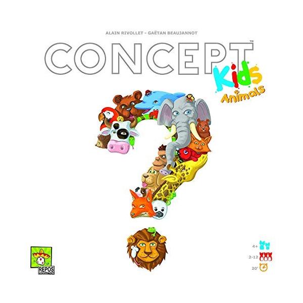 ボードゲーム 英語 アメリカ 海外ゲーム CONC02 Concept Kids Animals Party Game | Cooperative Guessing Game | Fun Family Board Game for Kids...