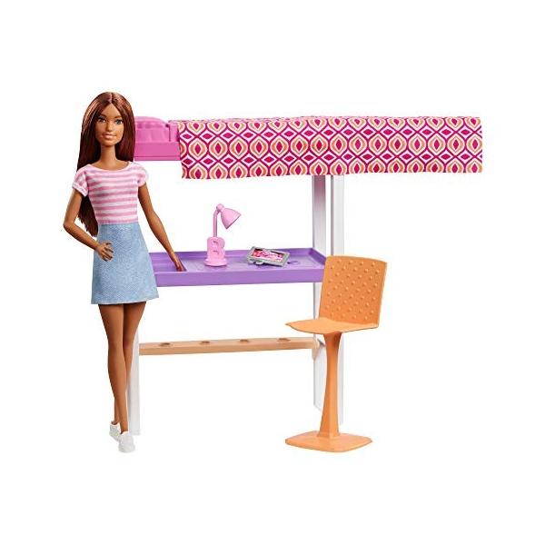 バービー バービー人形 FXG52 Barbie Doll &amp; Furniture Set, Loft Bed with Transforming Bunk Beds海外限定品を迅速輸入！5〜15営業日にて発送します。商品名（自動翻...