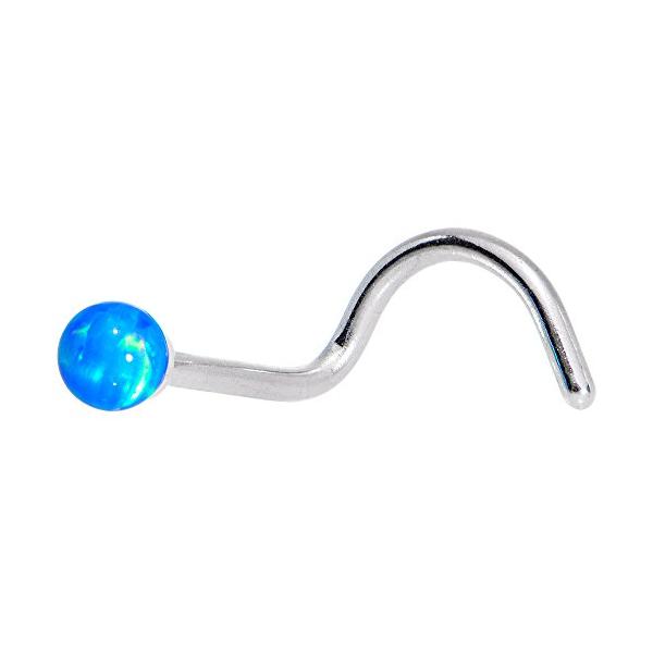 ボディキャンディー ボディピアス アメリカ 日本未発売 ウォレット ブランド かわいい 綺麗 62795-B Body Candy Steel Blue 2.5mm Synthetic Opal Ball Left Nose Screw 2...